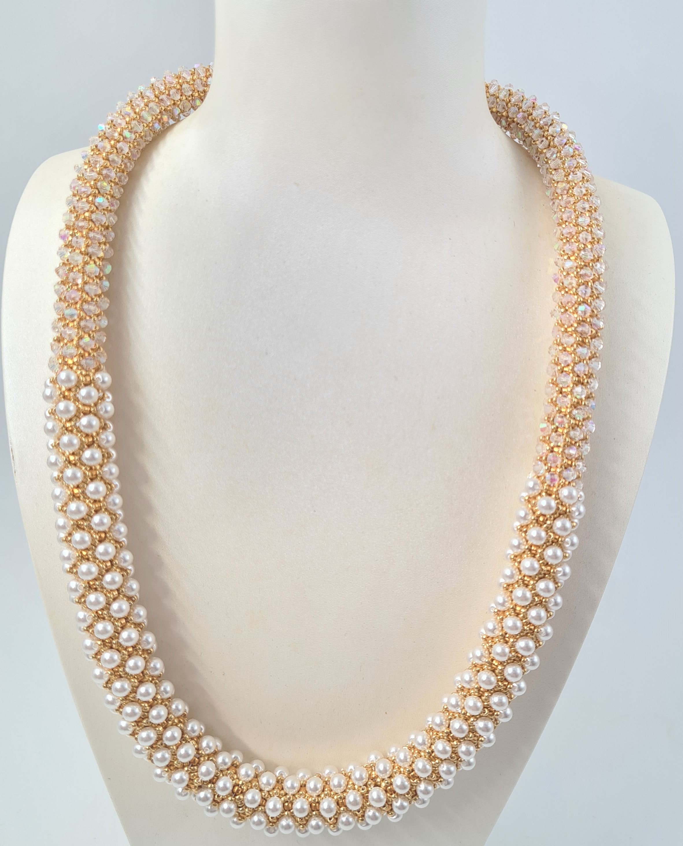 Queen Pearls Necklace -beading Tutorial-seed Bead,pearl Bead,crystal ...