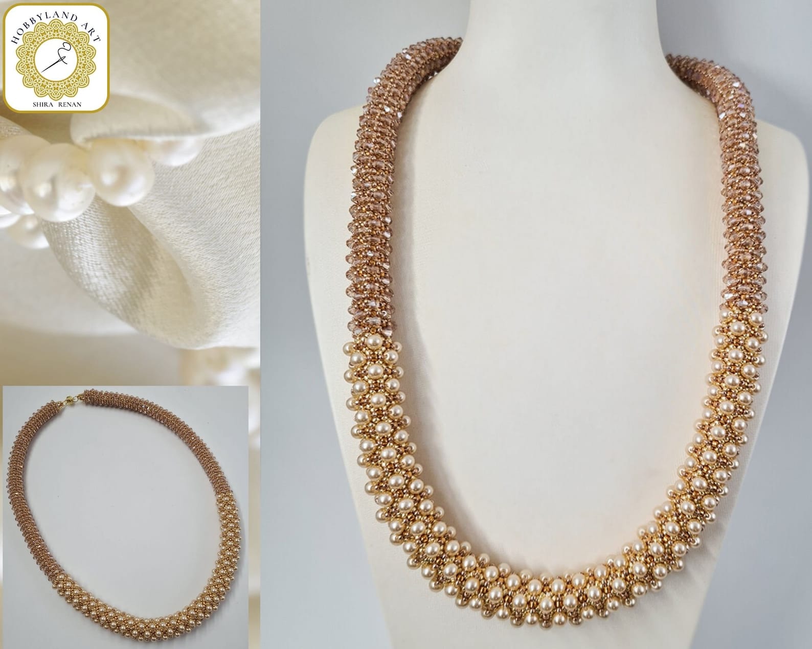 Queen Pearls Necklace -beading Tutorial-seed Bead,pearl Bead,crystal ...