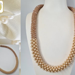 Queen Pearls Necklace -beading Tutorial-seed Bead,pearl Bead,crystal ...