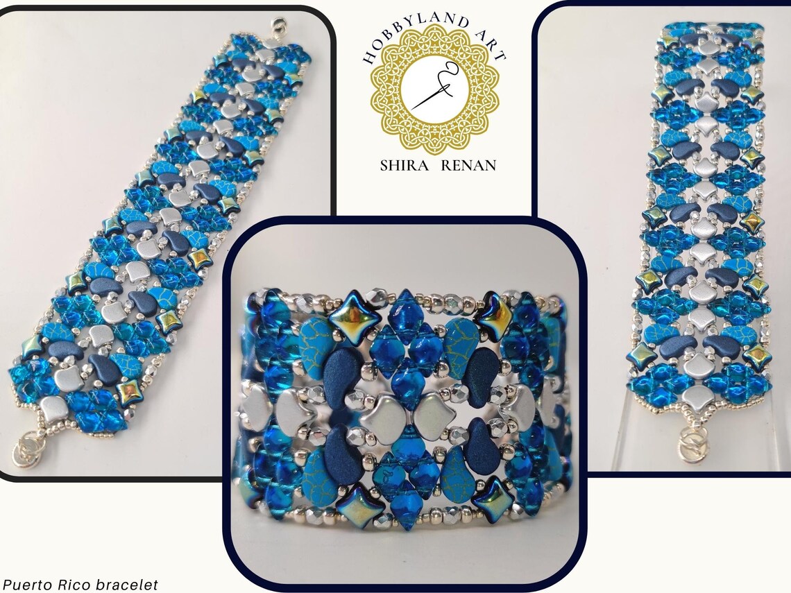 Puerto Rico Bracelet-beading Tutorial Paisleyginko Beads - Etsy
