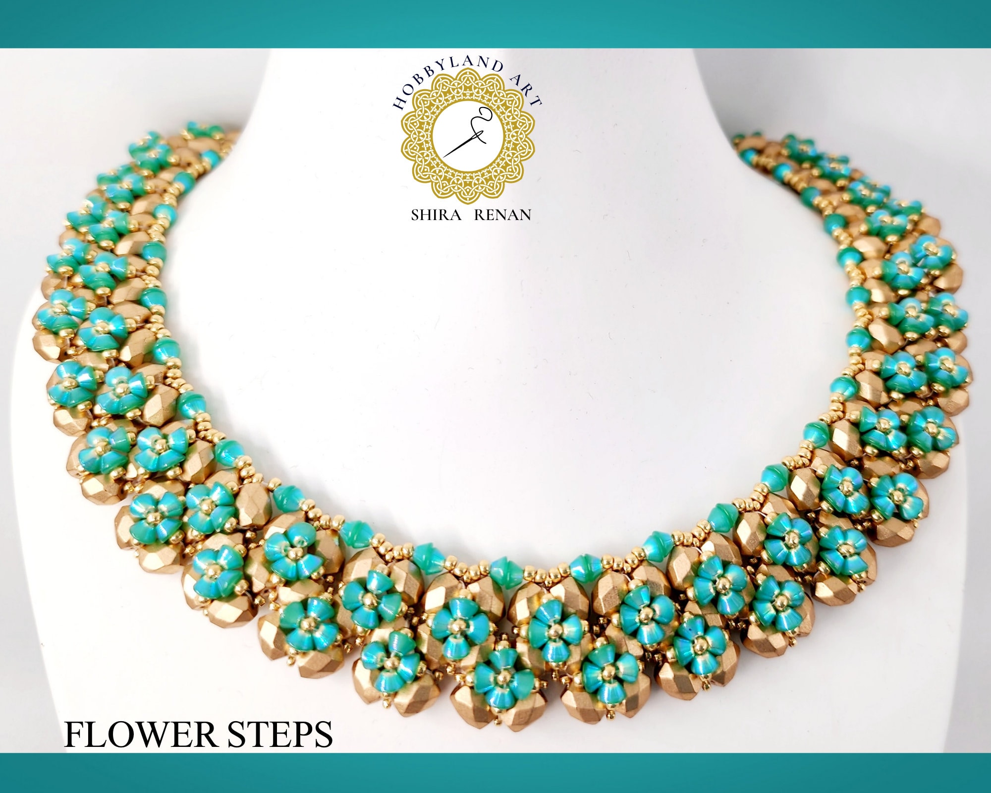 Flower Steps Necklace-beading Tutorial-seed Beadbaros Bead - Etsy