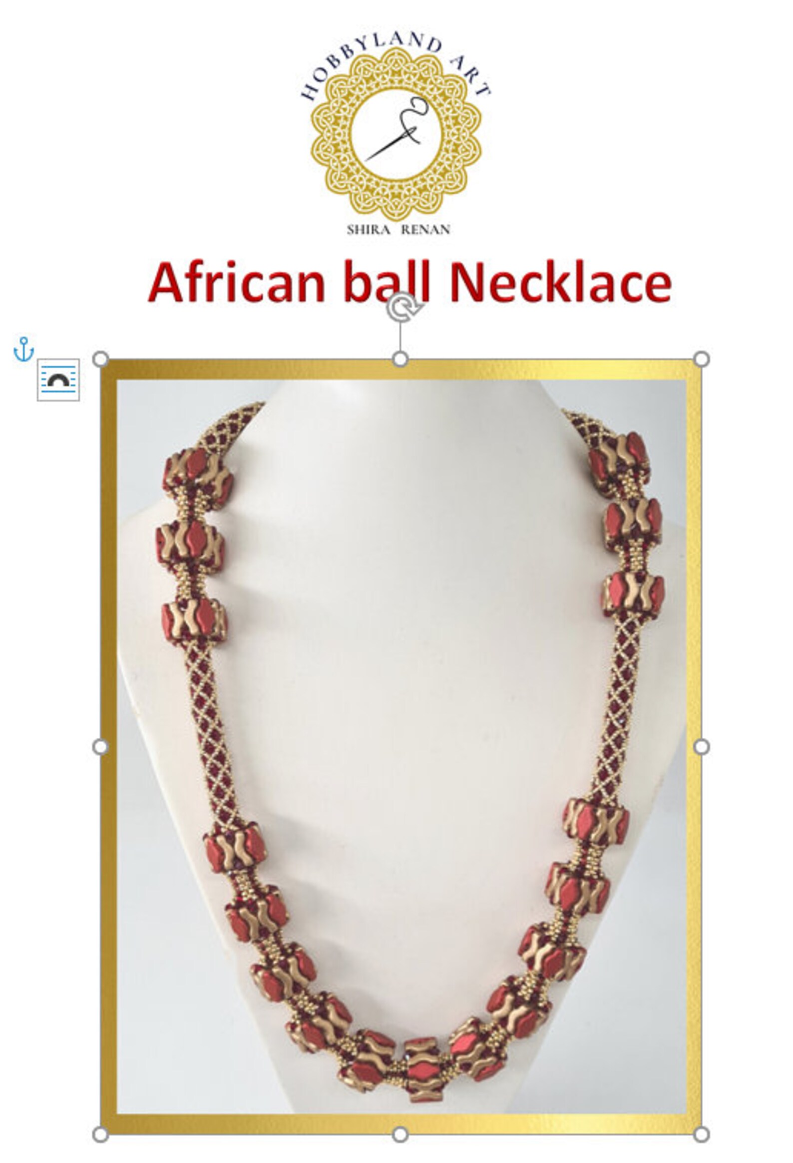 African Ball Necklace-beading Tutorial-seed Beads,navette Bead,bridge ...