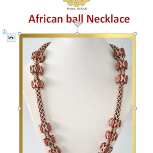 African Ball Necklace-beading Tutorial-seed Beads,navette Bead,bridge ...