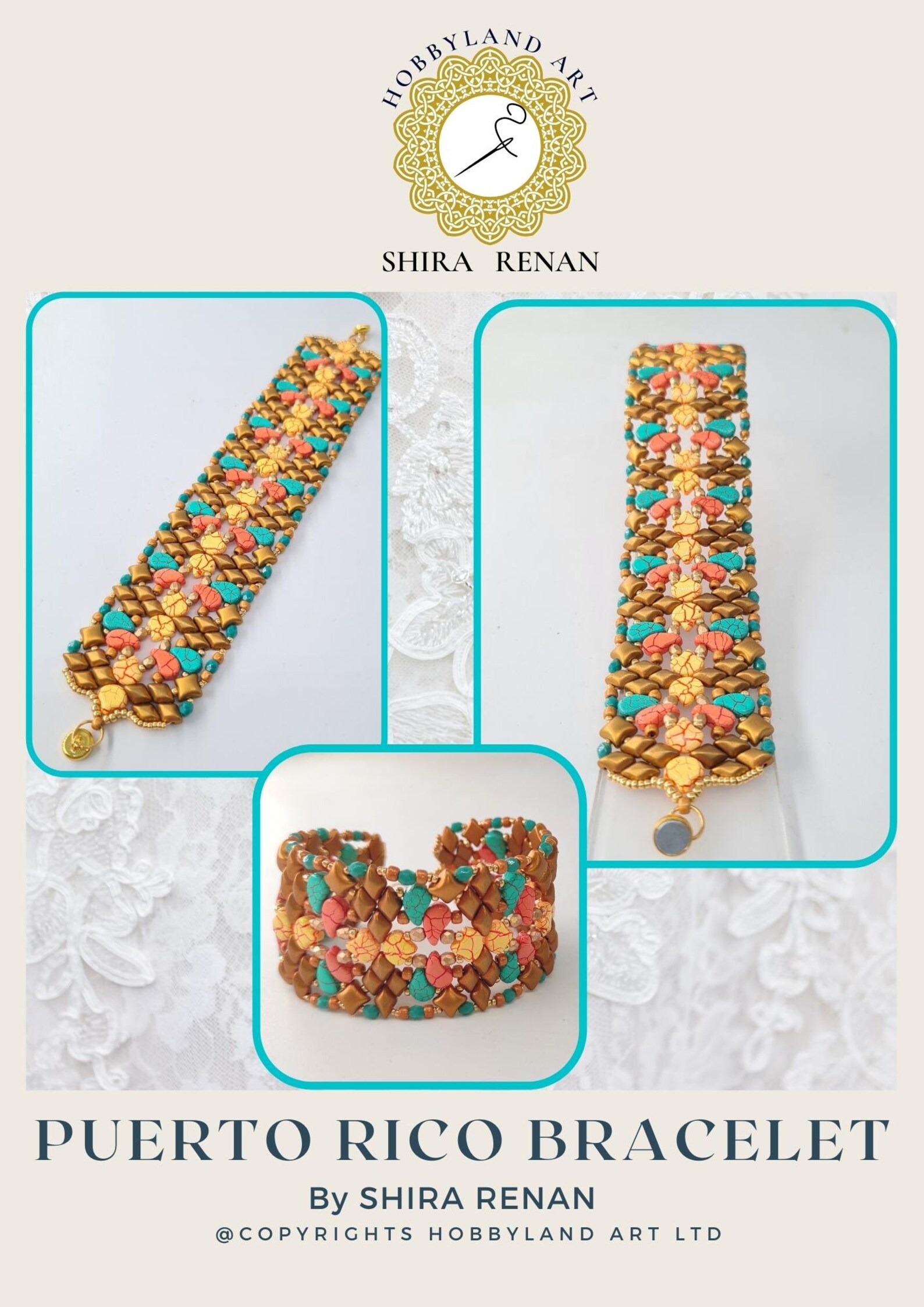 Puerto Rico Bracelet-beading Tutorial Paisleyginko Beads - Etsy