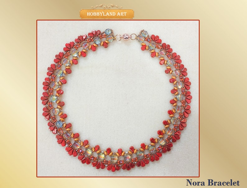 Beading Tutorial nora Necklace Seed Beads Crystal - Etsy