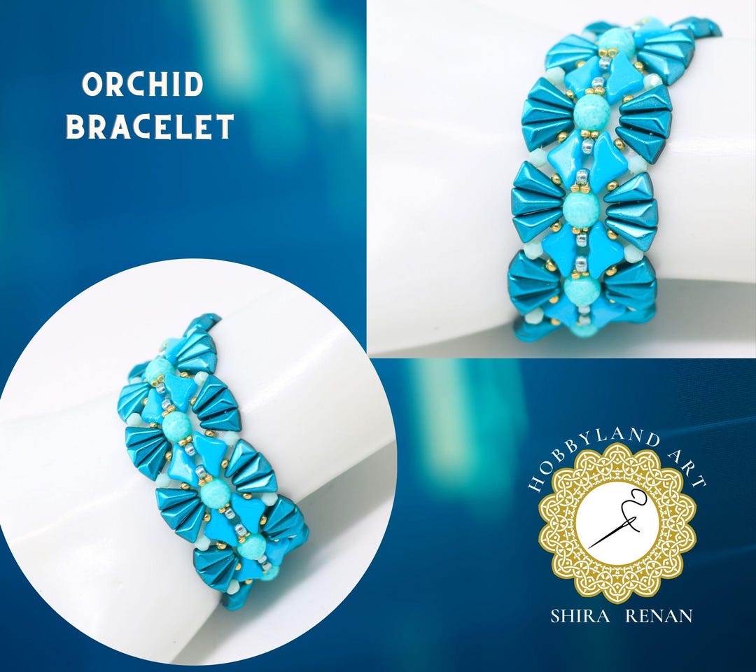 Orchid Bracelet Beading Tutorial - Step-by-step DIY Jewelry ...