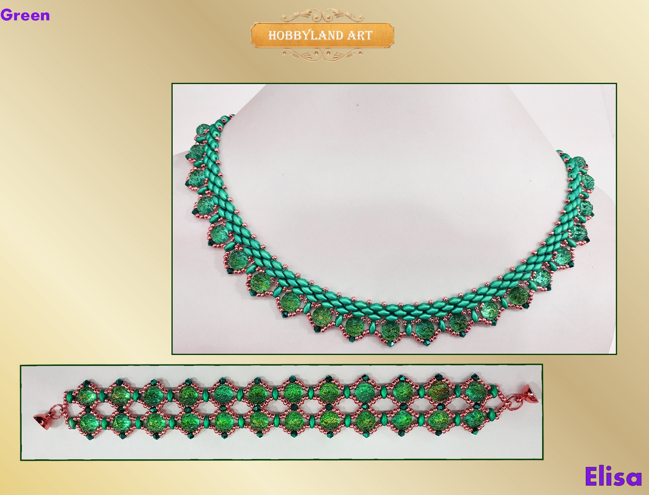 New!new!new! Set Beading Tutorial"elisa Necklace&bracelet" Round ...