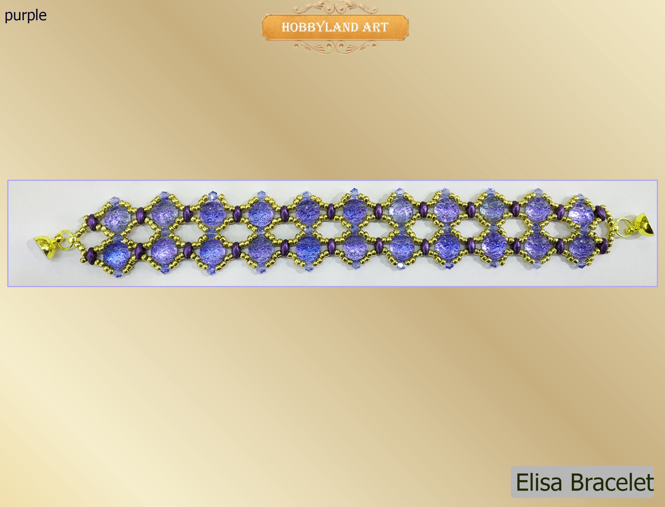 Elisa Bracelet Beading Tutorial, Round Baroque & Superduo Beads (PDF ...