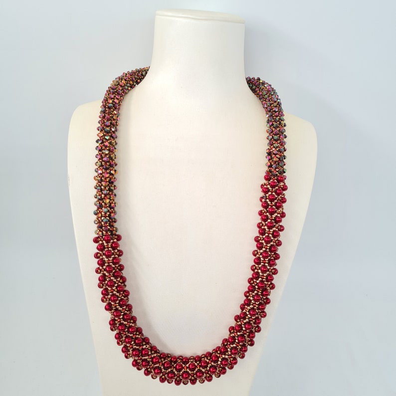 Queen Pearls Necklace -beading Tutorial-seed Bead,pearl Bead,crystal ...