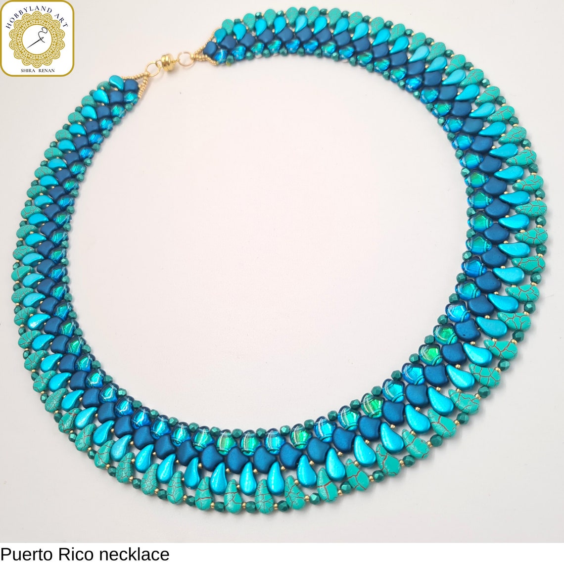 Beading Tutorial puerto Rico Necklace Paisley | Etsy