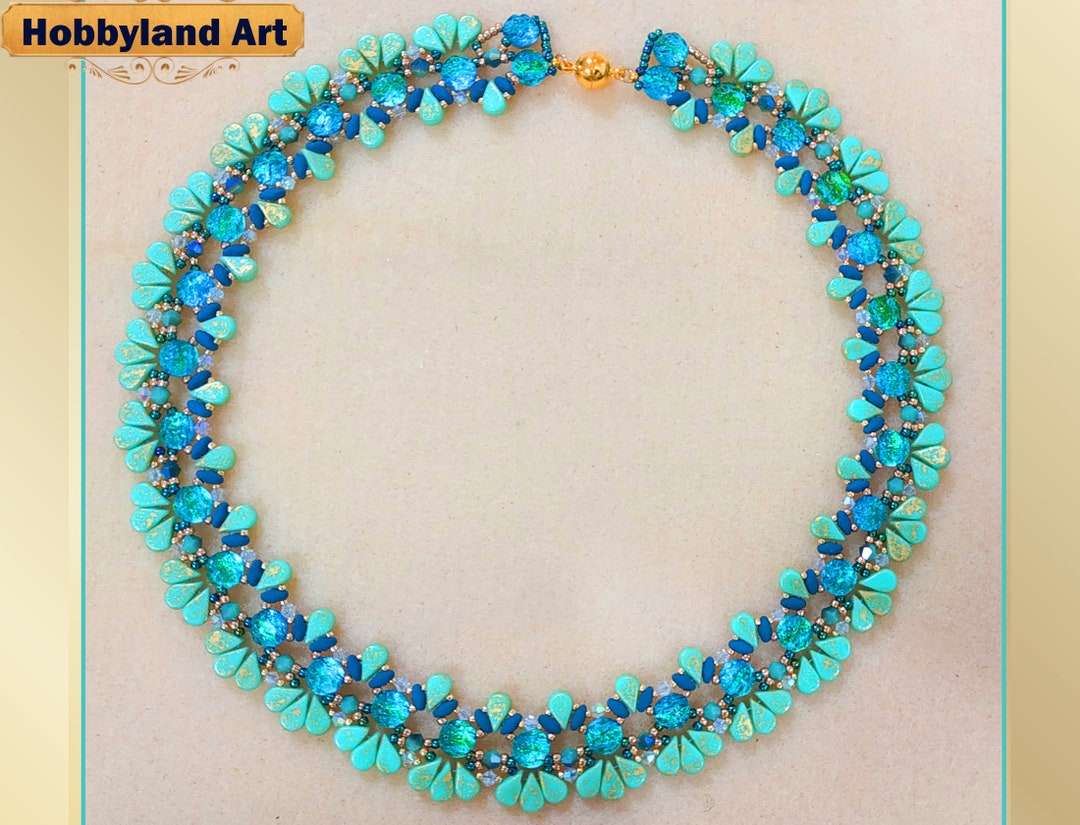 Beading Tutorial "nora Necklace" Seed Beads, Crystal Beads , Baroque ...