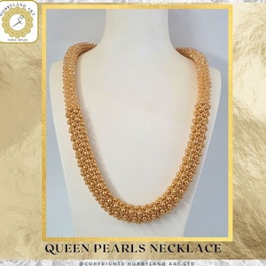 Queen Pearls Necklace -beading Tutorial-seed Bead,pearl Bead,crystal ...