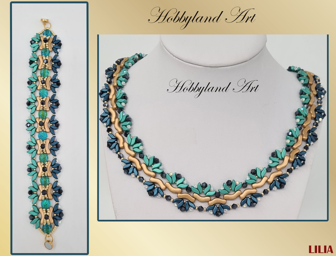 Set Beading Tutorial "lilia Necklace&bracelet " Bridge ,storm-duo Bead ...