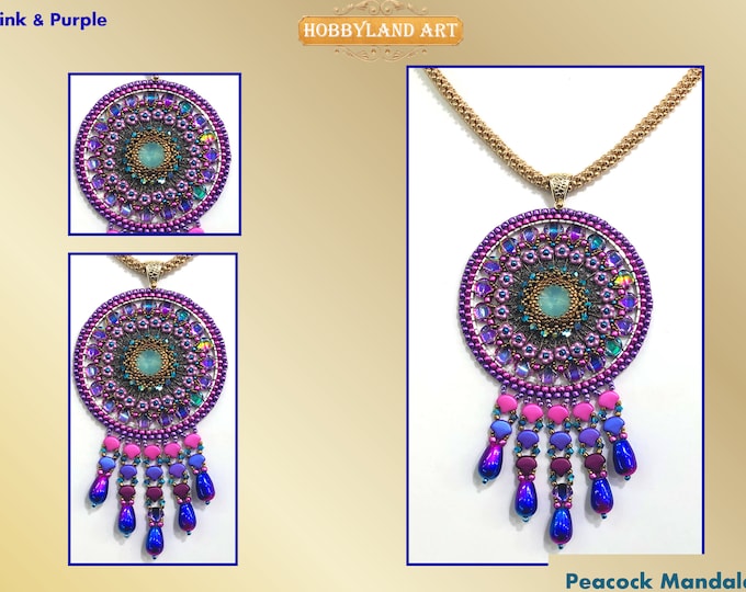 Beading Tutorial peacock Mandela Ginko Beads,crystal Bead, Seed Beads ...