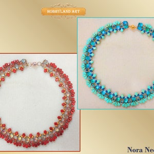 Beading Tutorial "nora Necklace" Seed Beads, Crystal Beads , Baroque Beads , Amos Par Puca 2 ...