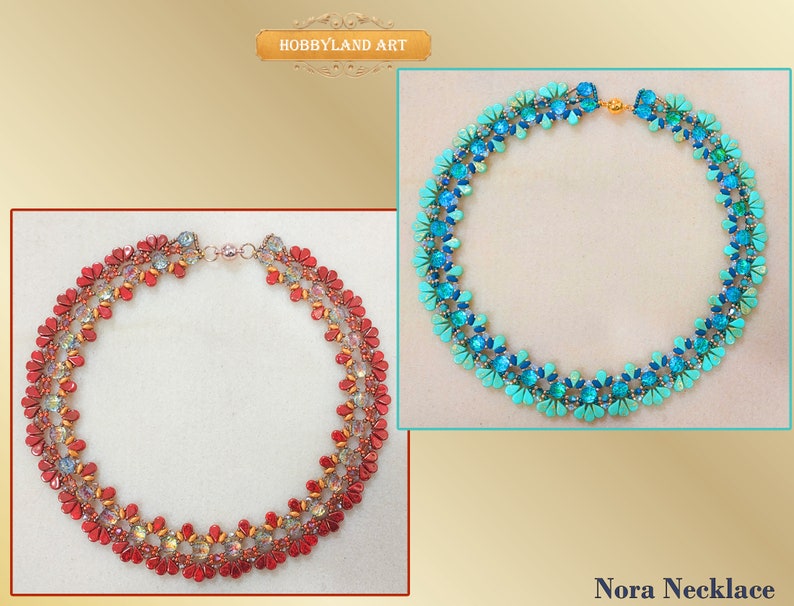 Beading Tutorial nora Necklace Seed Beads Crystal - Etsy