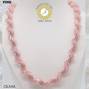 Olivia Necklace Spiral -beading Tutorial-seed Bead,olive Bead-czech ...