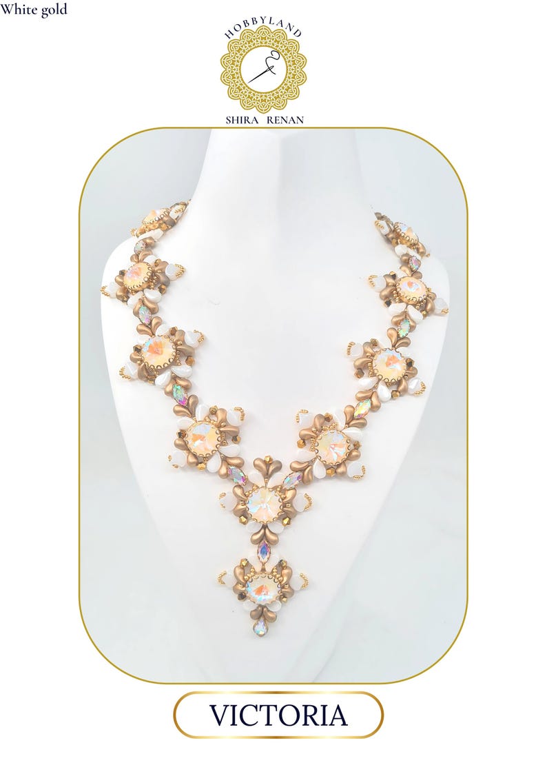 Victoria Necklace Beading Tutorial • DIY Jewelry Pattern (PDF Download ...