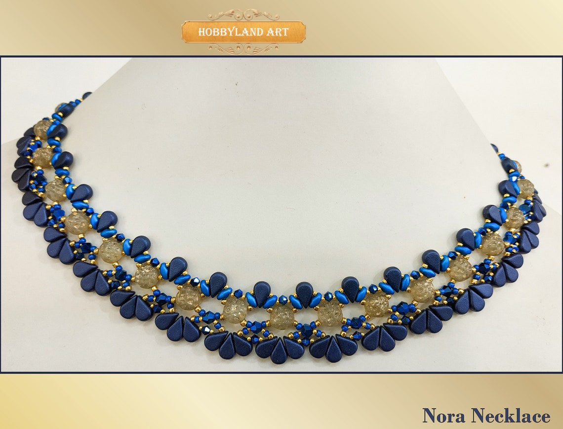Beading Tutorial nora Necklace Seed Beads Crystal - Etsy