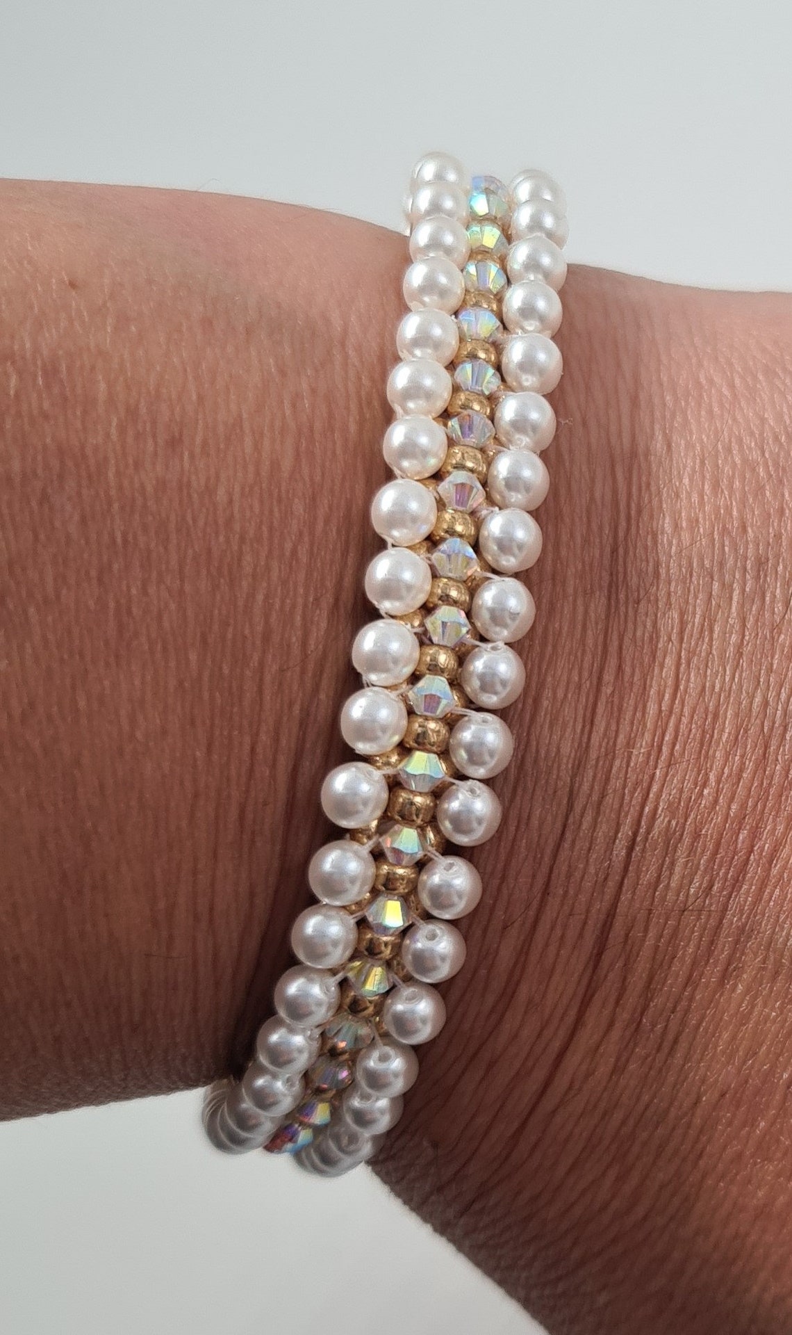 Queen Pearls Bracelet-beading Tutorial-seed Bead,pearl Bead,crystal ...