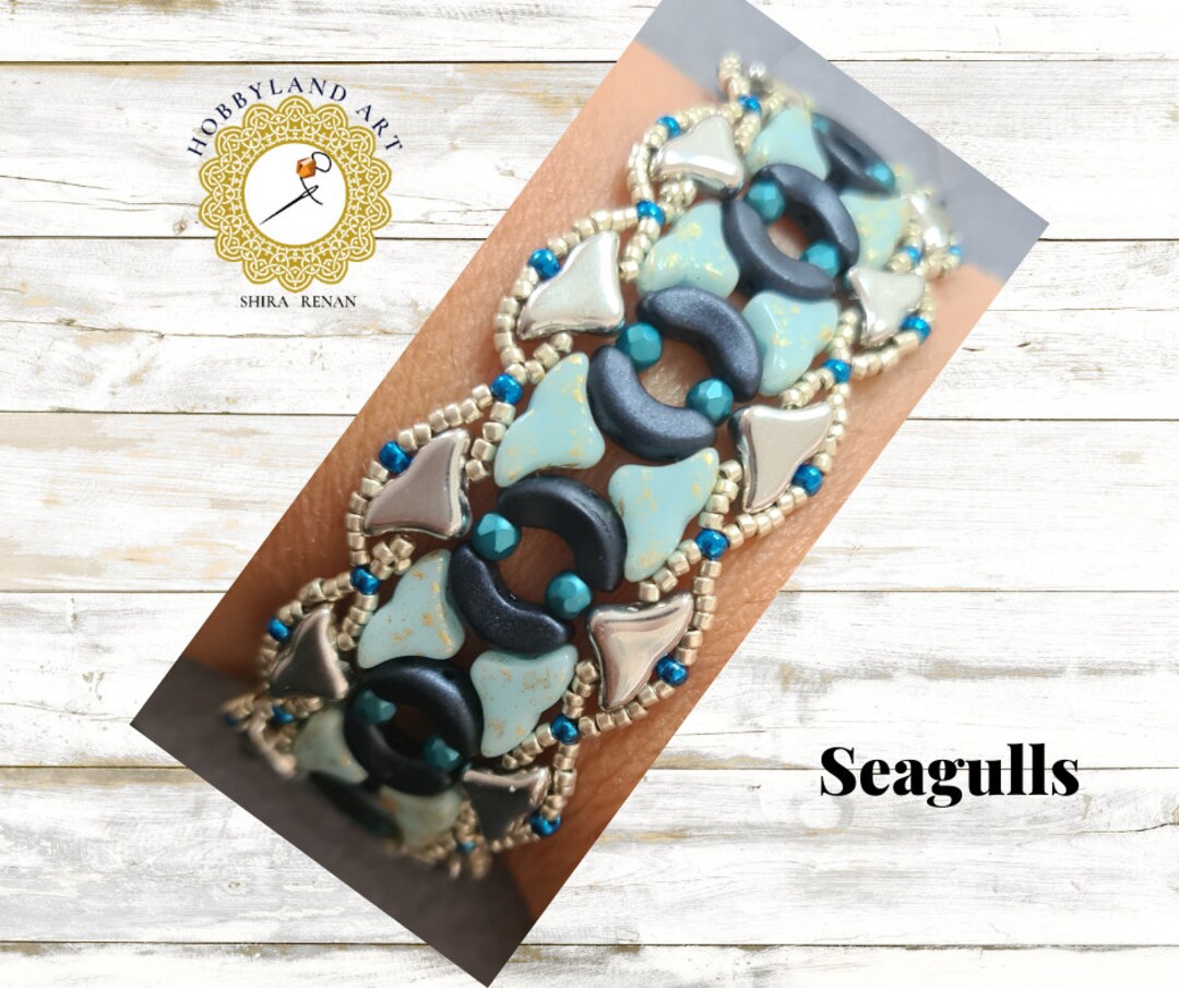 Seagulls Bracelet-beading Tutorial-seed Beads helios® Par - Etsy