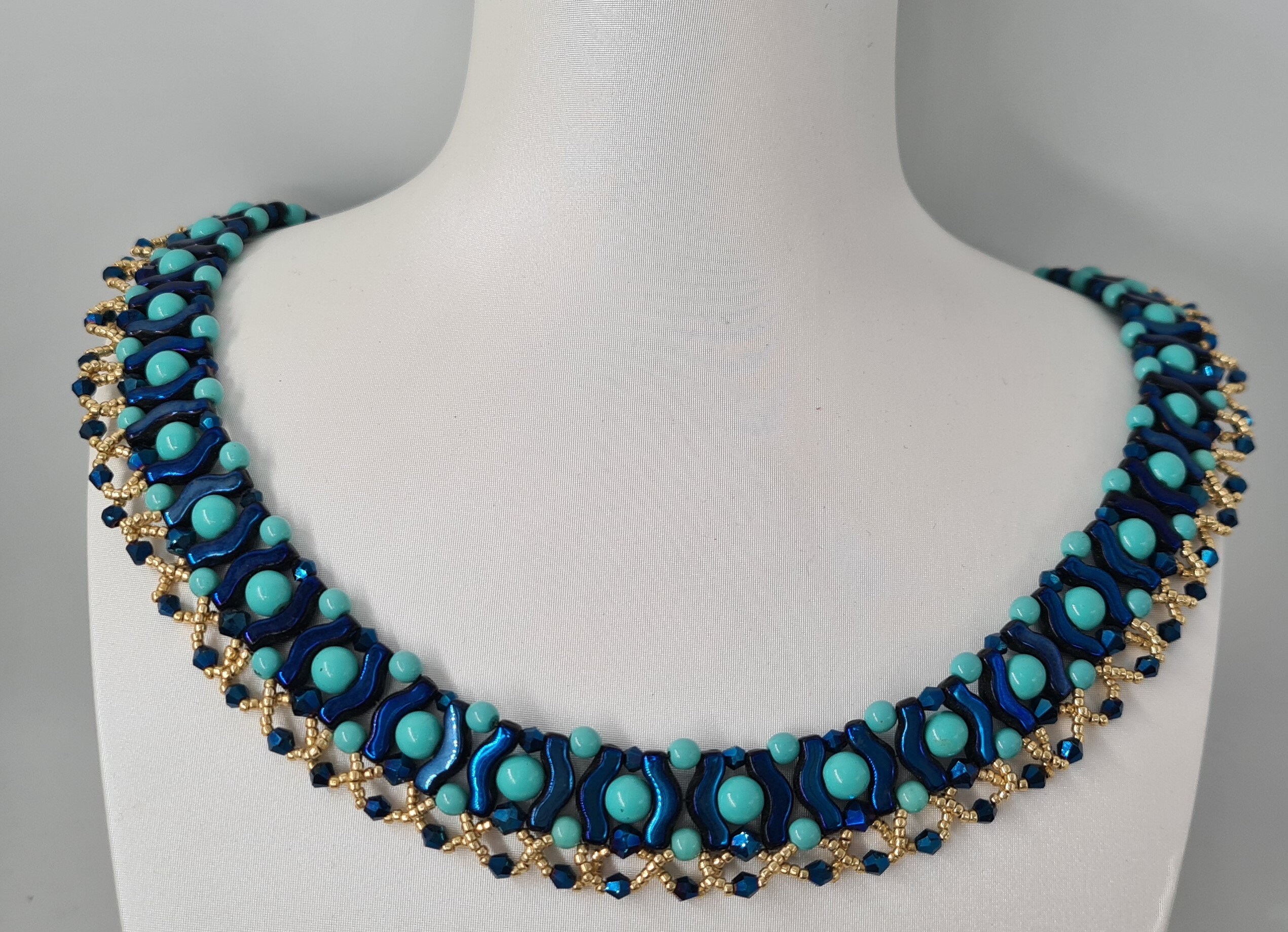 Claire Necklace-kit & Tutorial-bridge Bead glass Pearls - Etsy