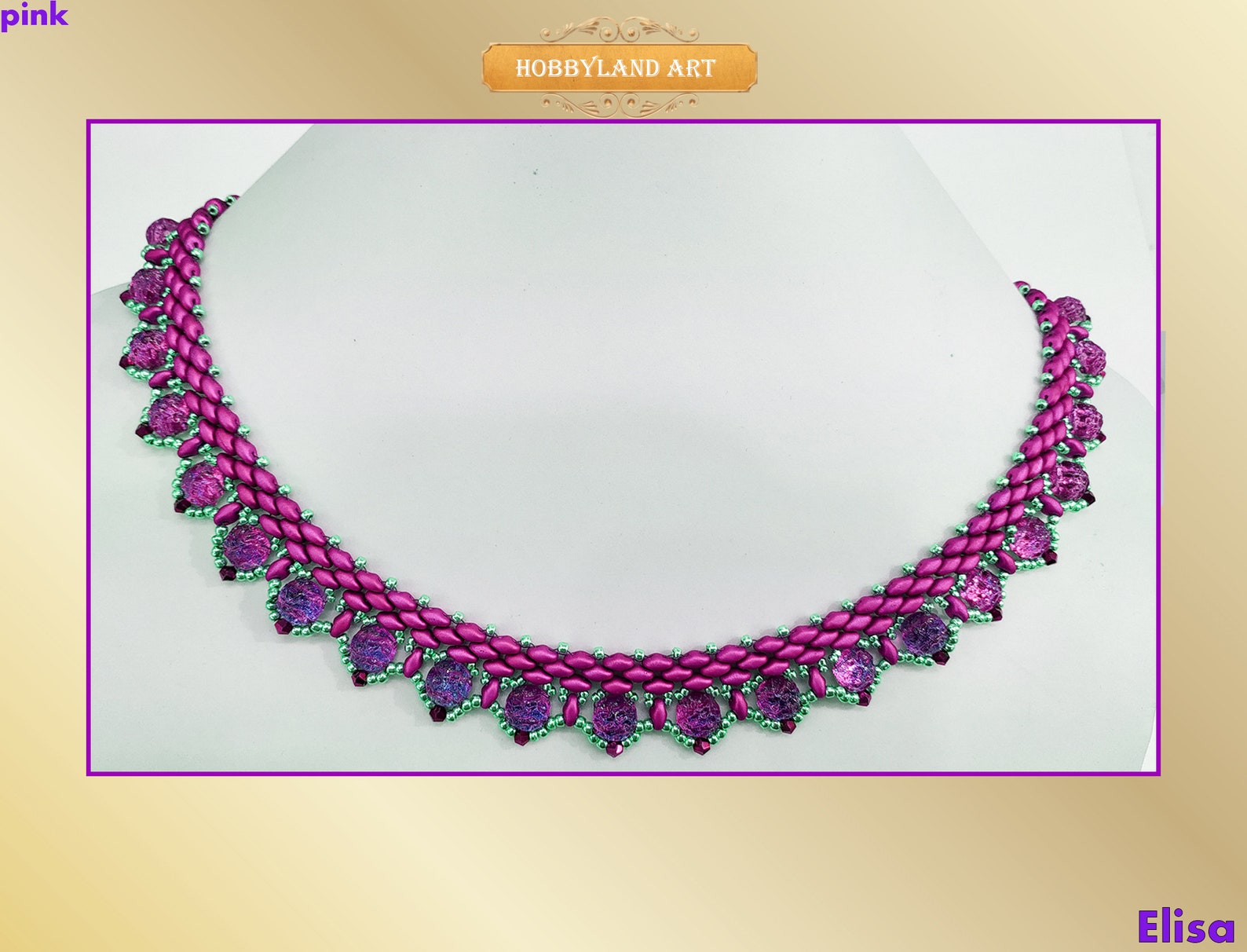 Beading Tutorial, Elisa Necklace, Baroque Bead & Seed Beads (PDF ...