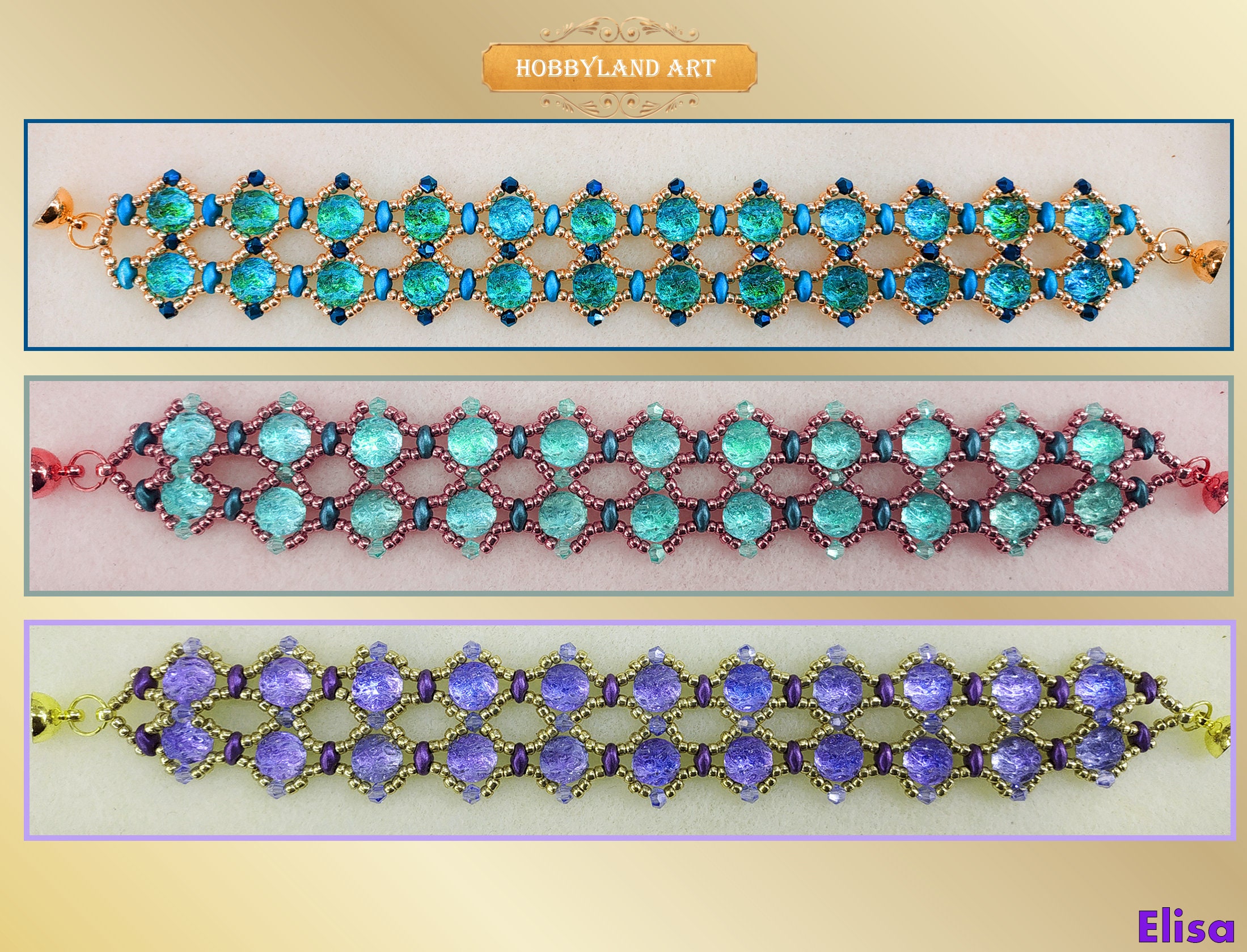 Beading Tutorial elisa Bracelet Round Baroque - Etsy