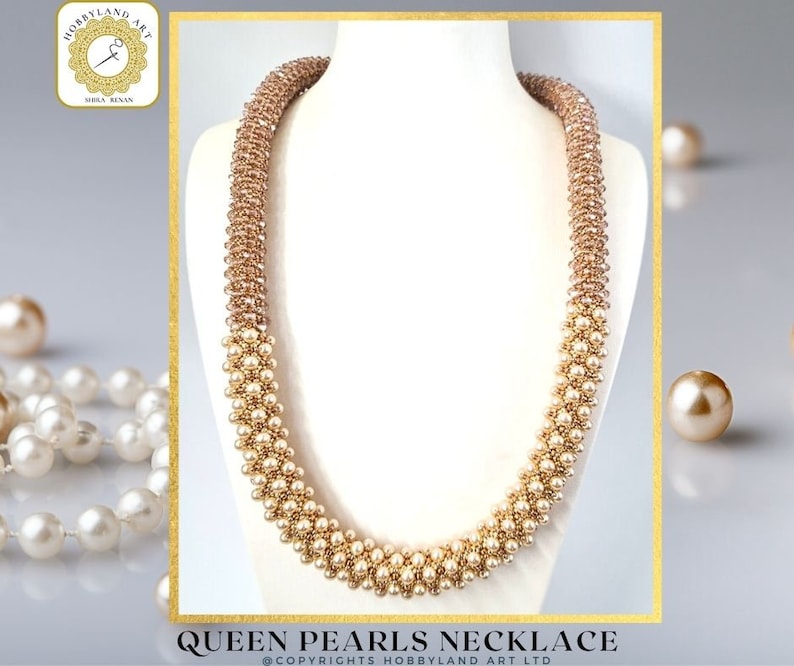 Queen Pearls Necklace -beading Tutorial-seed Bead,pearl Bead,crystal ...