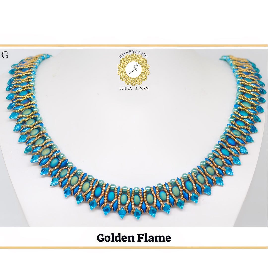Golden Flame Necklace Tutorial - DIY Jewelry Pattern With GEMDUO ...