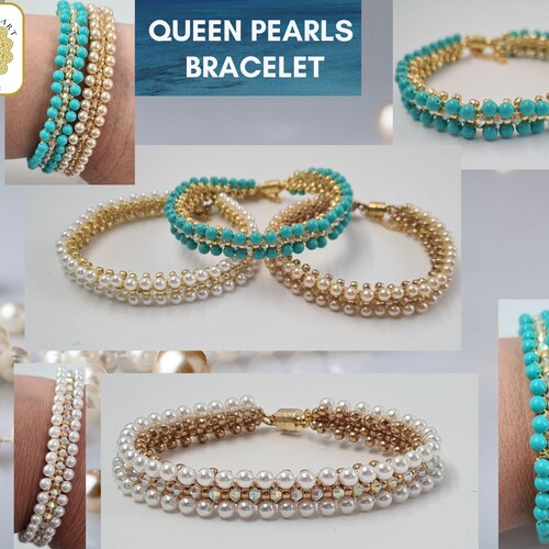 Queen Pearls Bracelet-beading Tutorial-seed Beadpearl - Etsy