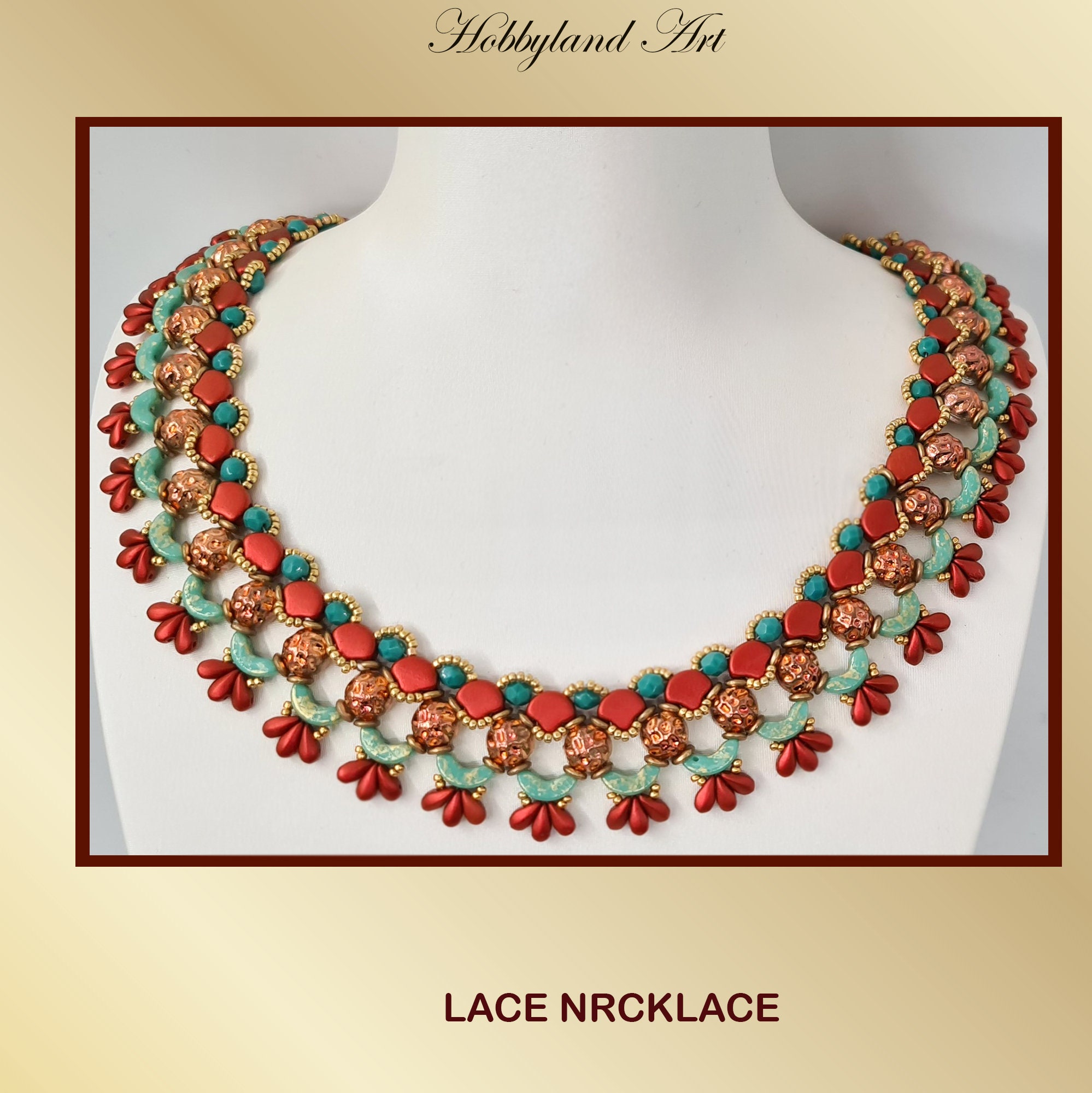 Lase Necklace-beading Tutorial-arcos Par Puca baroque - Etsy