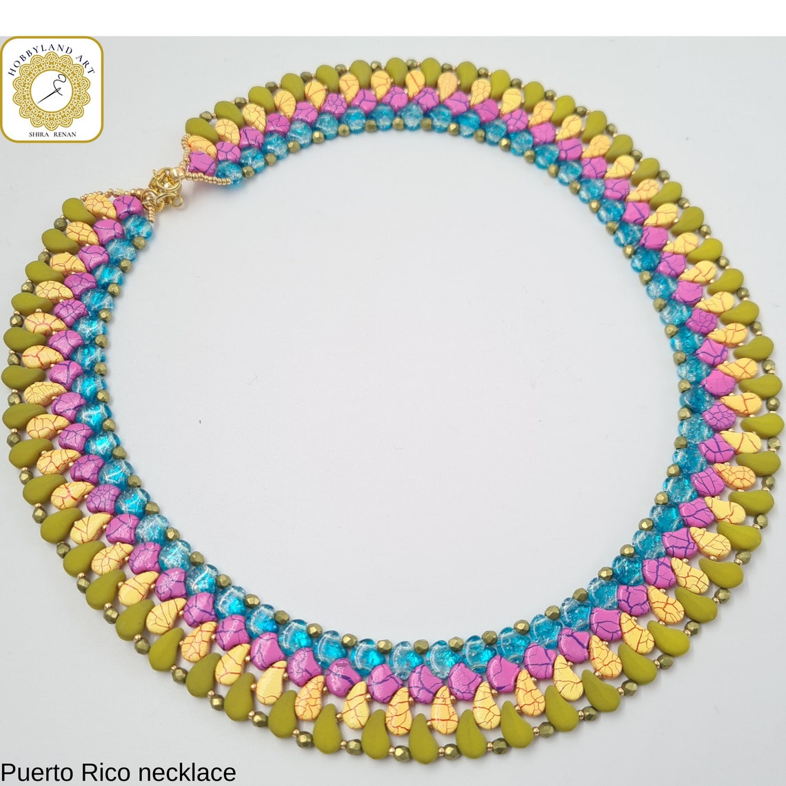 Beading Tutorial puerto Rico Necklace Paisley | Etsy