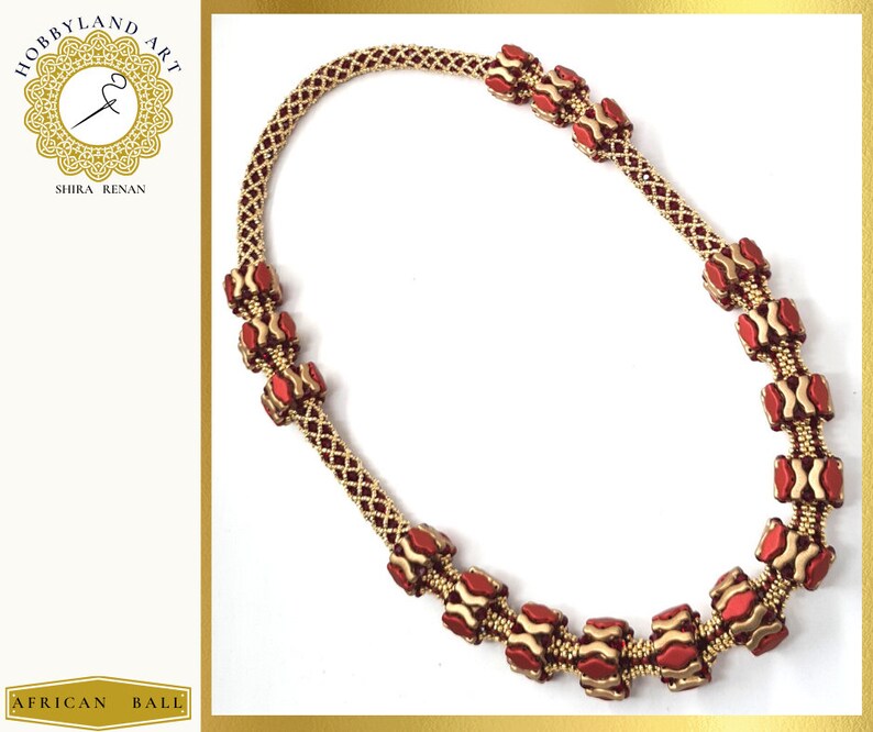 African Ball Necklace-kit&tutorial-seed Beadsnavette - Etsy