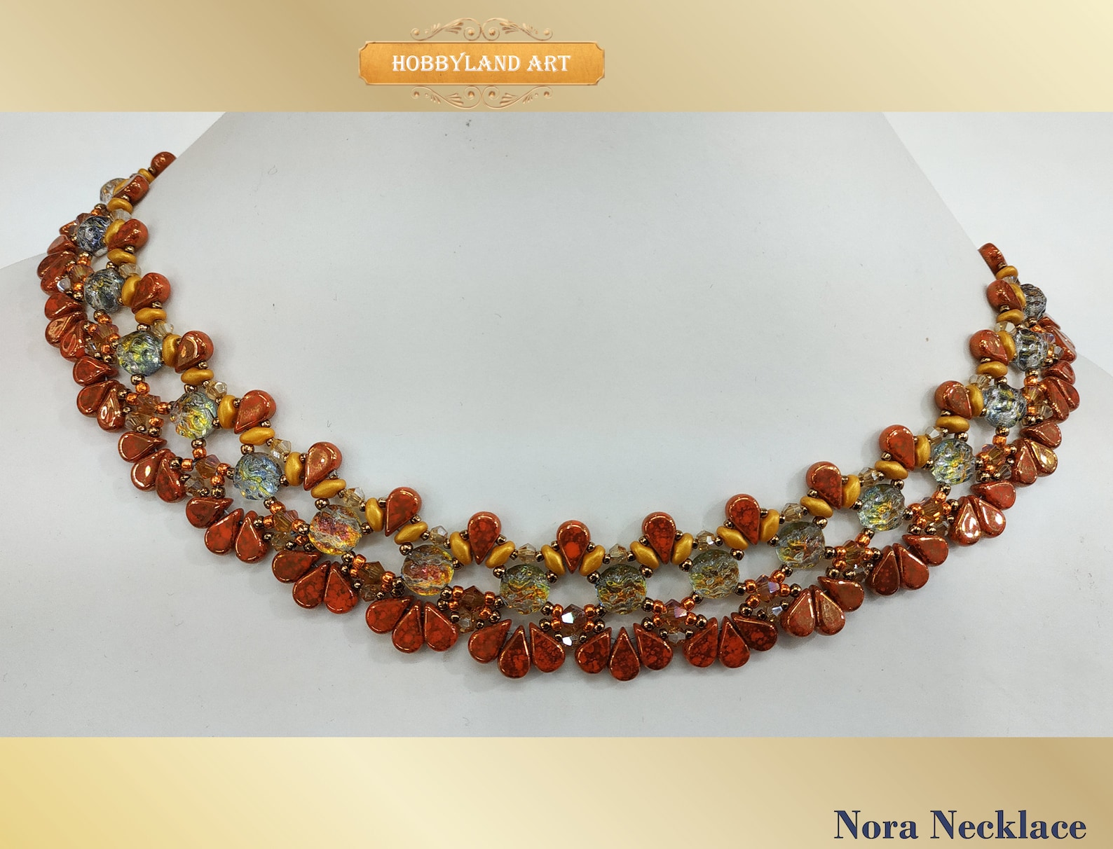 Beading Tutorial nora Necklace Seed Beads Crystal - Etsy