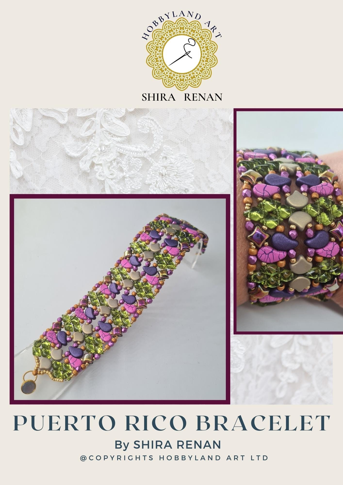 Puerto Rico Bracelet-beading Tutorial Paisleyginko Beads - Etsy