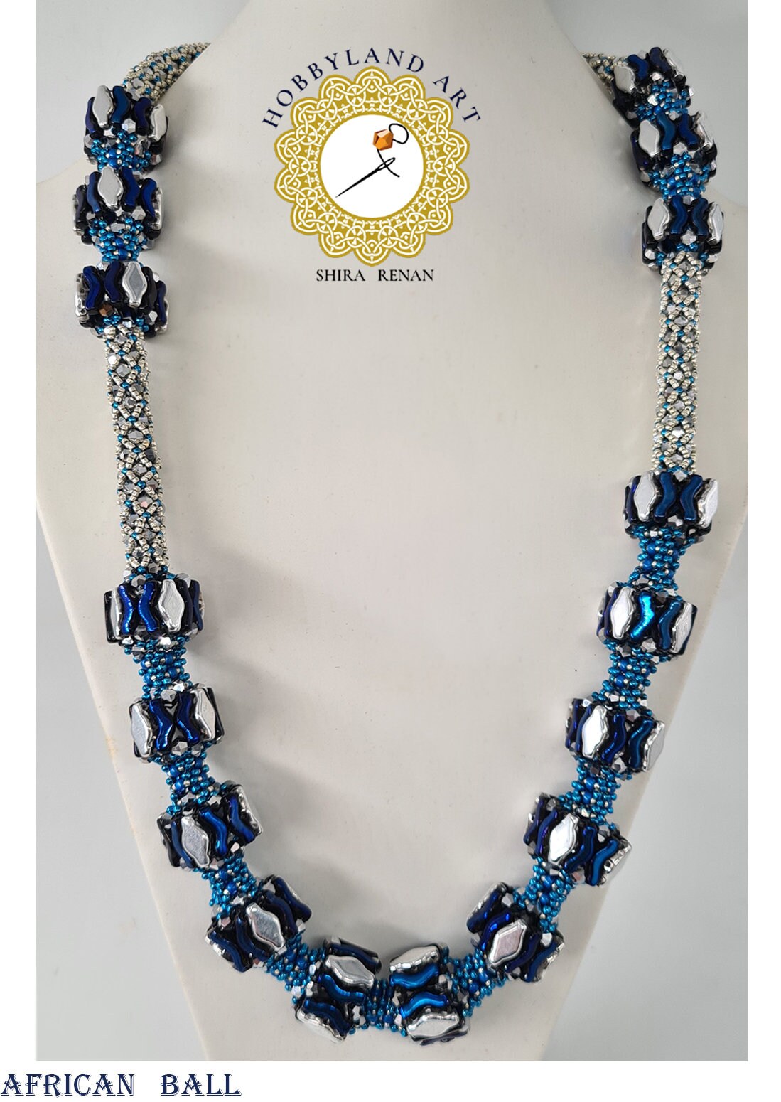 African Ball Necklace-beading Tutorial-seed Beads,navette Bead,bridge ...