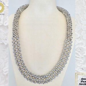 Queen Pearls Necklace -beading Tutorial-seed Bead,pearl Bead,crystal ...
