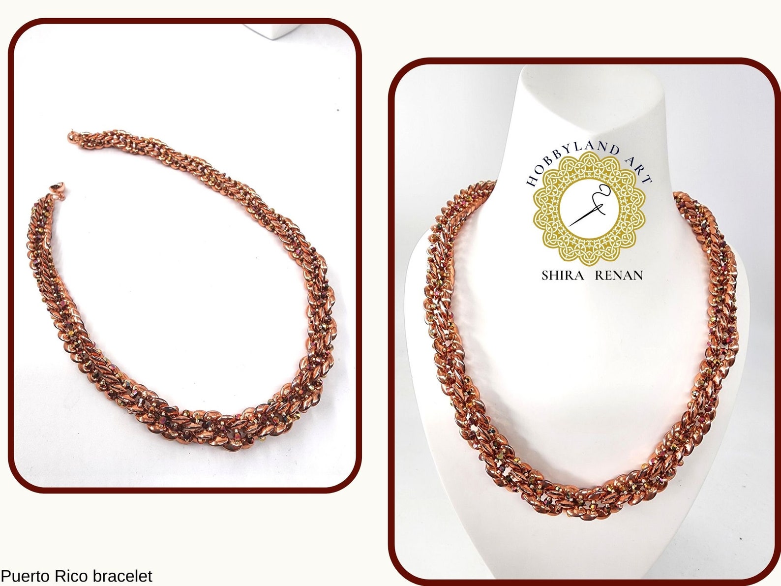 Beading Tutorial "perla Necklace" -2 Hole Mobyduo,pearl Bead, Seed ...