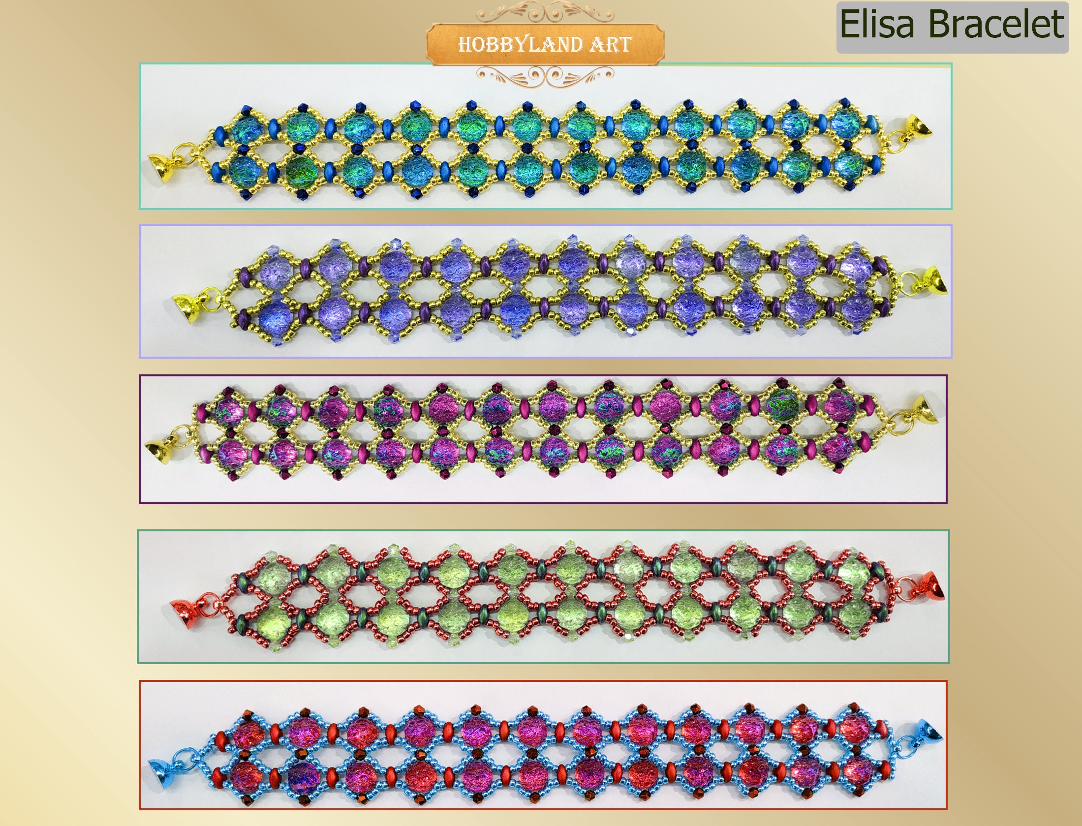 Beading Tutorial elisa Bracelet Round Baroque - Etsy
