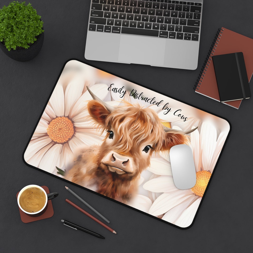 Perfect Desk Mat for Any Cow Loving Farm, Highland Cow Farmers Gift - Etsy