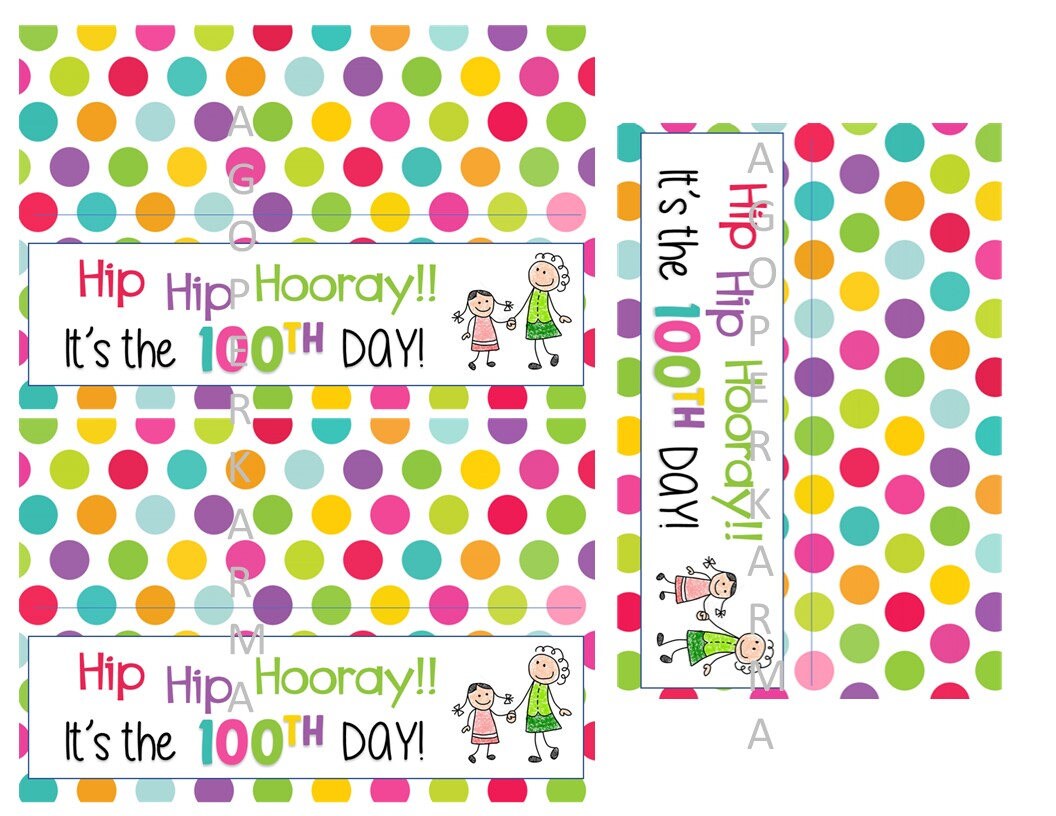 INSTANT DOWNLOAD 100th Day of School Treat Bag Topper! - Etsy