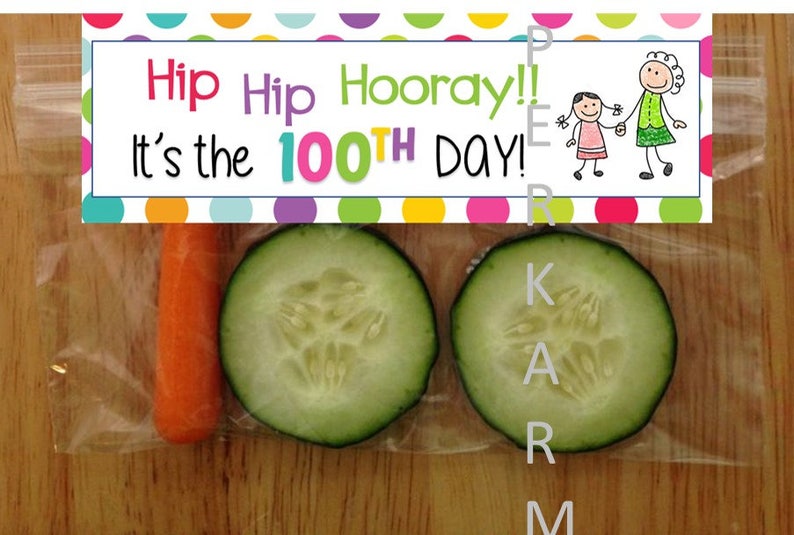 INSTANT DOWNLOAD 100th Day of School Treat Bag Topper! - Etsy