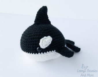 Baby Killer Whale Plush Toy Handmade Orca Plush Doll, Unique Stuffed ...