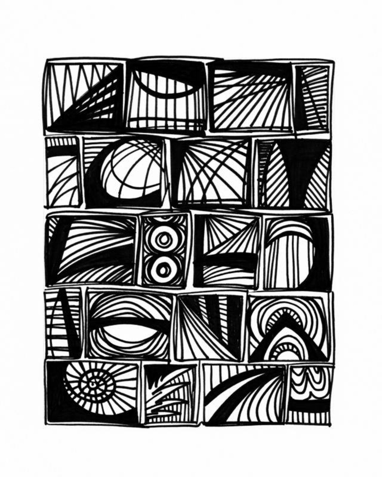 Communication, Abstract Black and White Art, Black and White Art Print ...