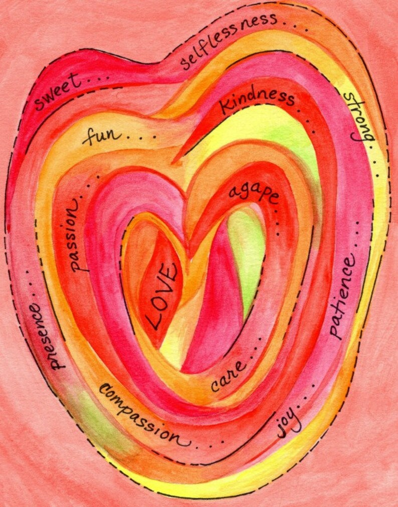 Love Visual Prayer, Art Print, Love, Meditation, Prayer, Inspirational ...
