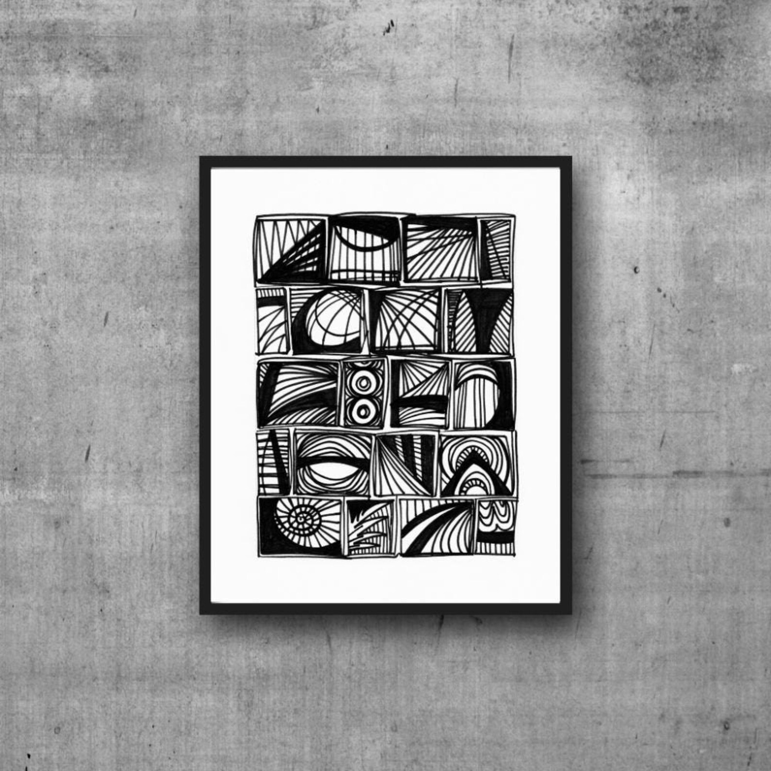 Communication, Abstract Black and White Art, Black and White Art Print ...