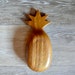 Vintage Wood Pineapple Toothpick Appetizer Bowl, Carved Wood Pineapple ...