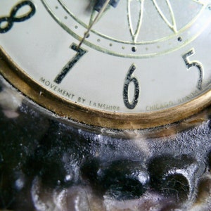 Vintage Lanshire River Rock Vomit Clock, 1950s Molded Acrylic Resin and ...