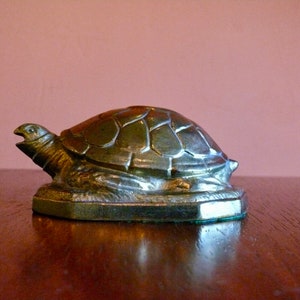 Brass Turtle Tortoise Figurine, Feng Shui Longevity Peace Prosperity ...
